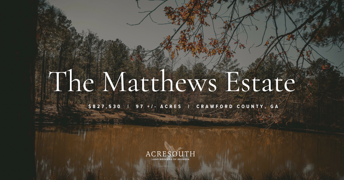The Matthews Estate: 97 Acre Family Estate with Home Near Roberta, GA